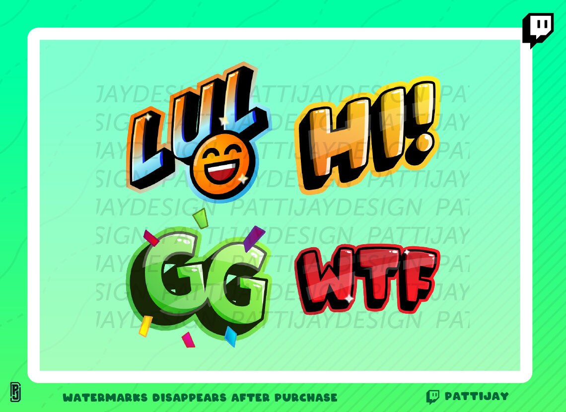 4x Twitch Emotes - Bundle/pack (letters) - Etsy