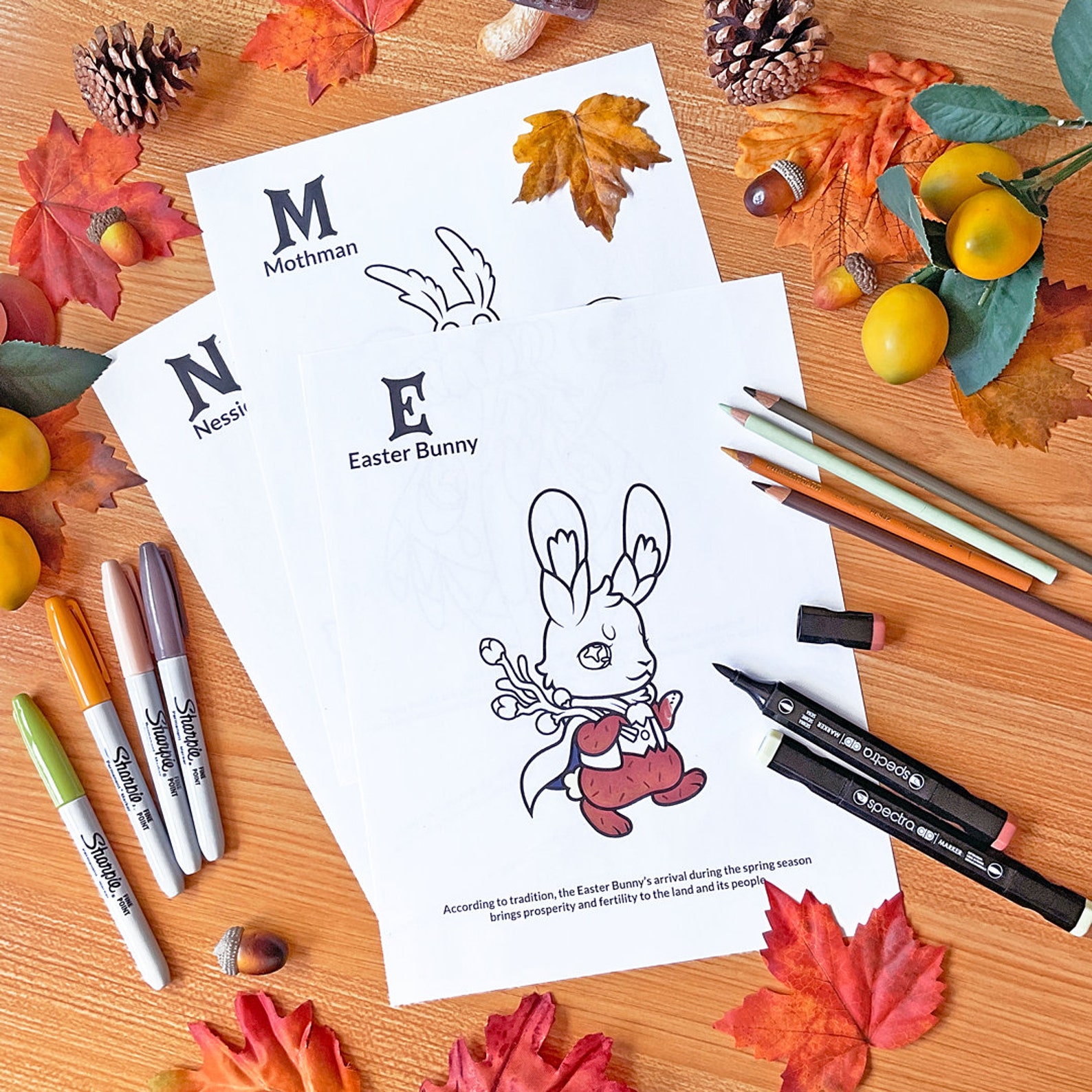 The ABC of Mythical, Folk & CRYPTID CREATURES Coloring Book / Pages by ...