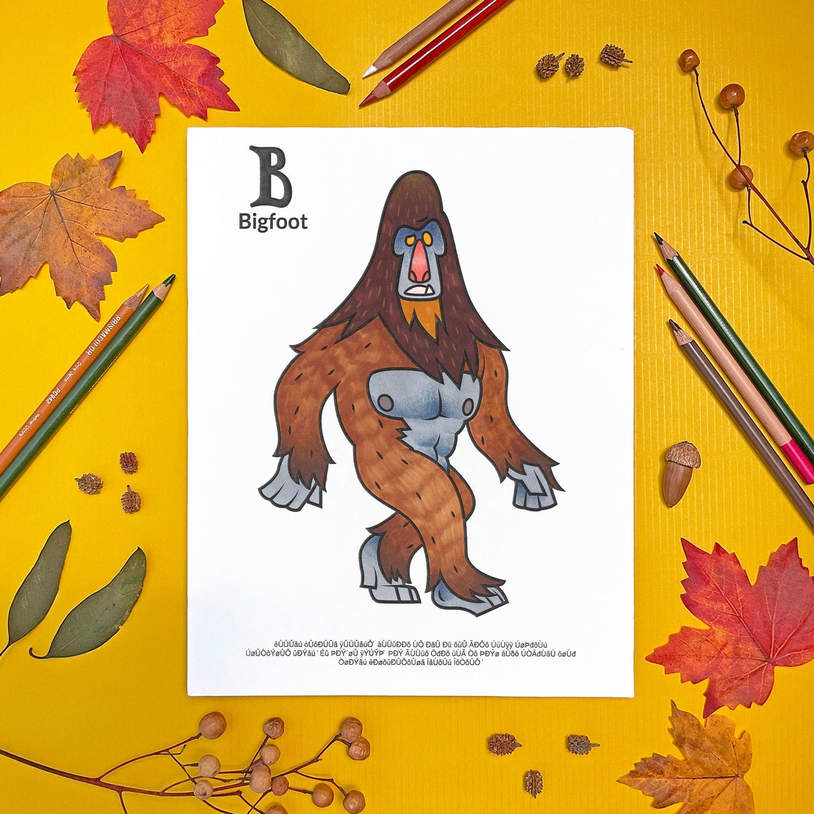 The ABC of Mythical Folk & Cryptid CREATURES Coloring Book by - Etsy