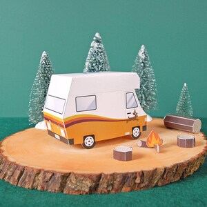 RV Camper Papertoy PDF Ready to PRINT Papercraft Template + Coloring ...