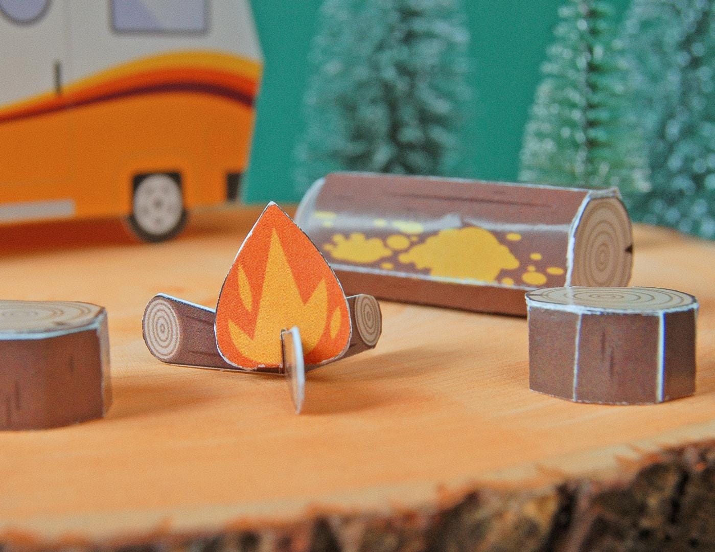 RV Camper Papertoy PDF Ready to PRINT Papercraft Template + Coloring ...