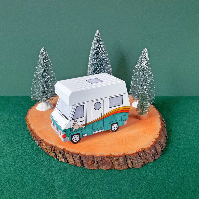 RV Camper Papertoy PDF Ready to PRINT Papercraft Template + Coloring ...