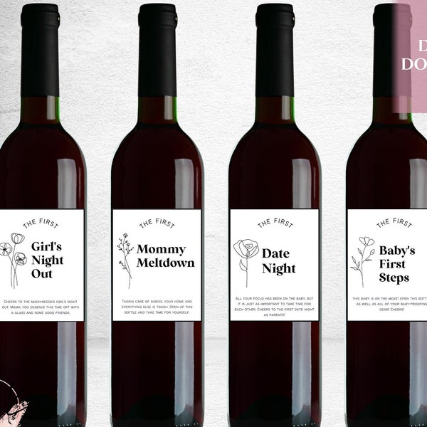 Mommy Milestone Wine Labels - Etsy