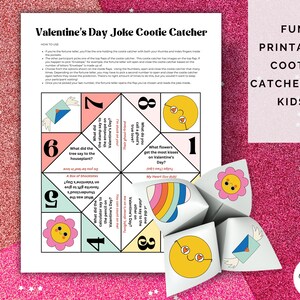 Valentines Day Joke Cootie Catcher Printable, Jokes for Kids, Fortune ...