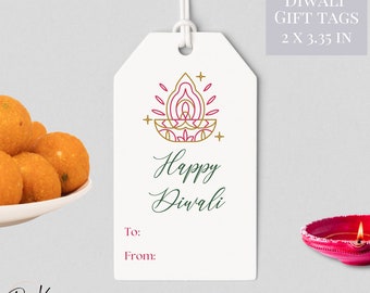 BEST VALUE Printable Diwali Gift Tag Instant Download Happy - Etsy