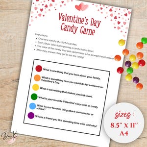 Valentine's Day Candy Game Printable, Valentine's Day Game for ...