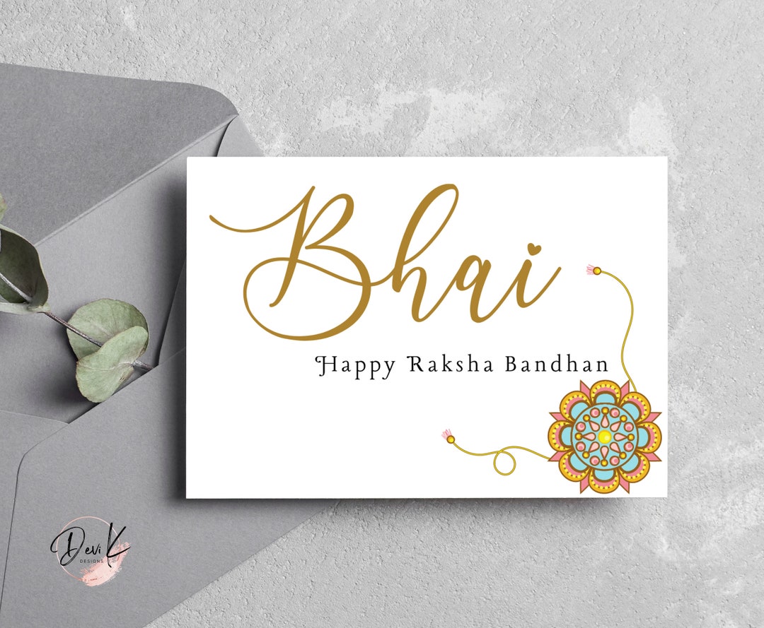 Happy Raksha Bandhan Card for Brothers, Rakhi Card for Brother Bhai ...