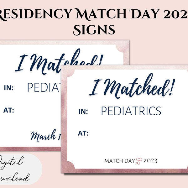 Residency Match Day 2023 Signs - Etsy Canada