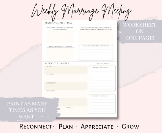 Hojas De Trabajo Para El Matrimonio 21 Plantillas Gratuitas Para