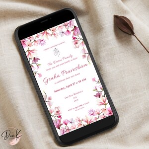 Gruha Pravesham Editable Invitation Template, Griha Pravesh Invitation ...