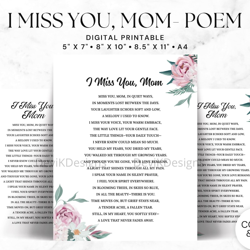 Mother Poem - Etsy