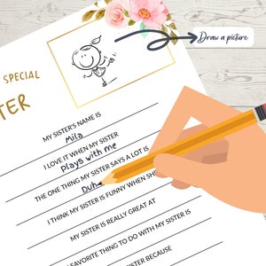 All About My Sister Printable Questionnaire, Raksha Bandhan Activity ...