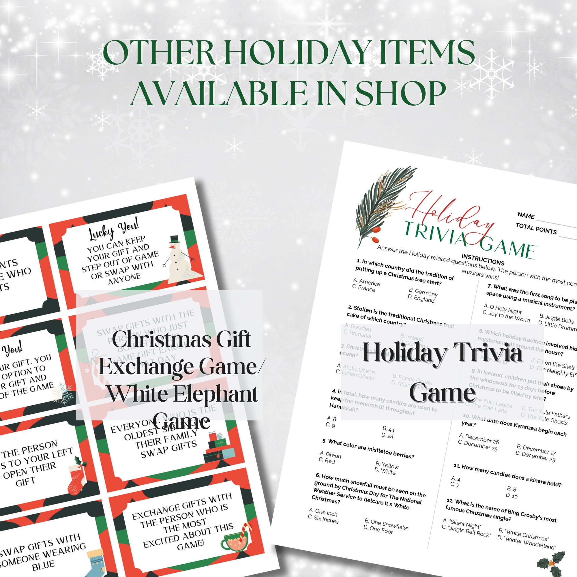 Hanukkah Trivia Game Printable, Chanukah Trivia, Jewish Holiday, Group ...