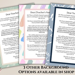 EDITABLE Graduation Book Letters From Teachers Printable Template, Blue ...