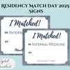 Residency Match Day 2025 "i Matched" Editable Sign Text Announcement ...