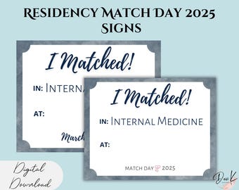 Match Day Residency 2025 Sign, Medical Doctor Graduation Sign, BEST ...