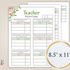 Teacher Feud Game, Teacher Trivia Game, Teacher Appreciation Game ...