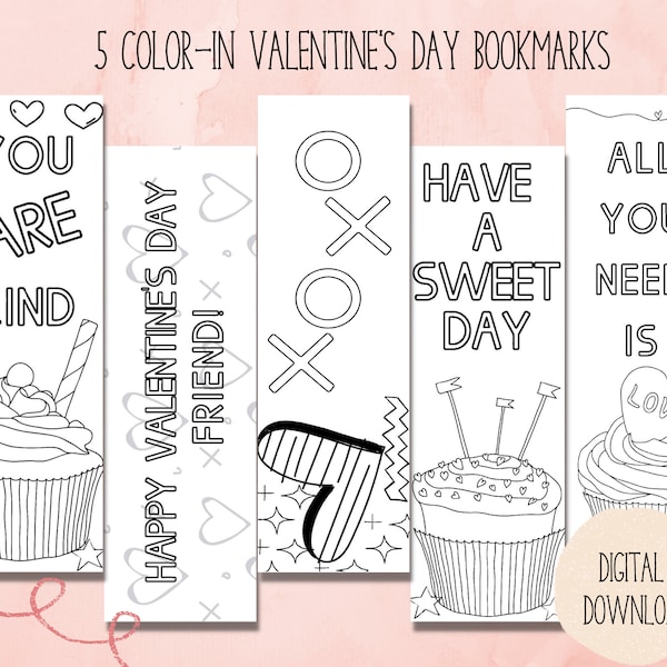 Coloring Bookmarks - Etsy