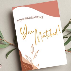 Congratulations on Your Match Card, Residency Match Day 2024, Boho ...
