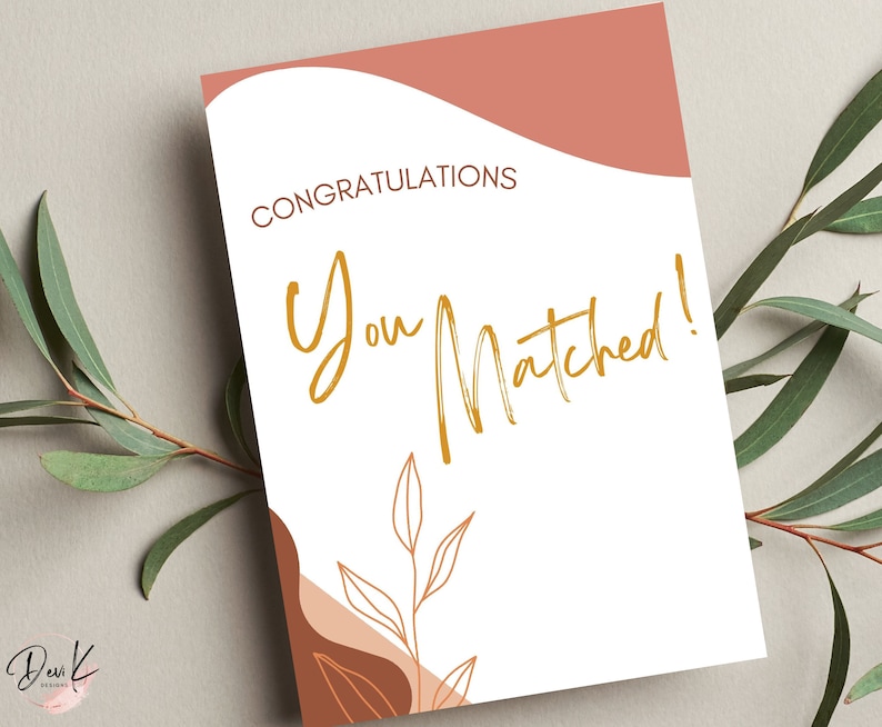 Congratulations on Your Match Card, Residency Match Day 2023, Boho ...