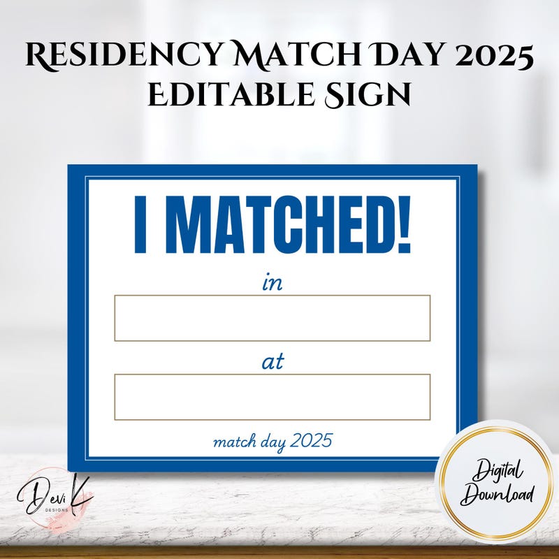 Residency Match 2025 Day - Etsy