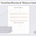 2023 2024 New Years Resolution Planner, Year End Review Printable, Year ...