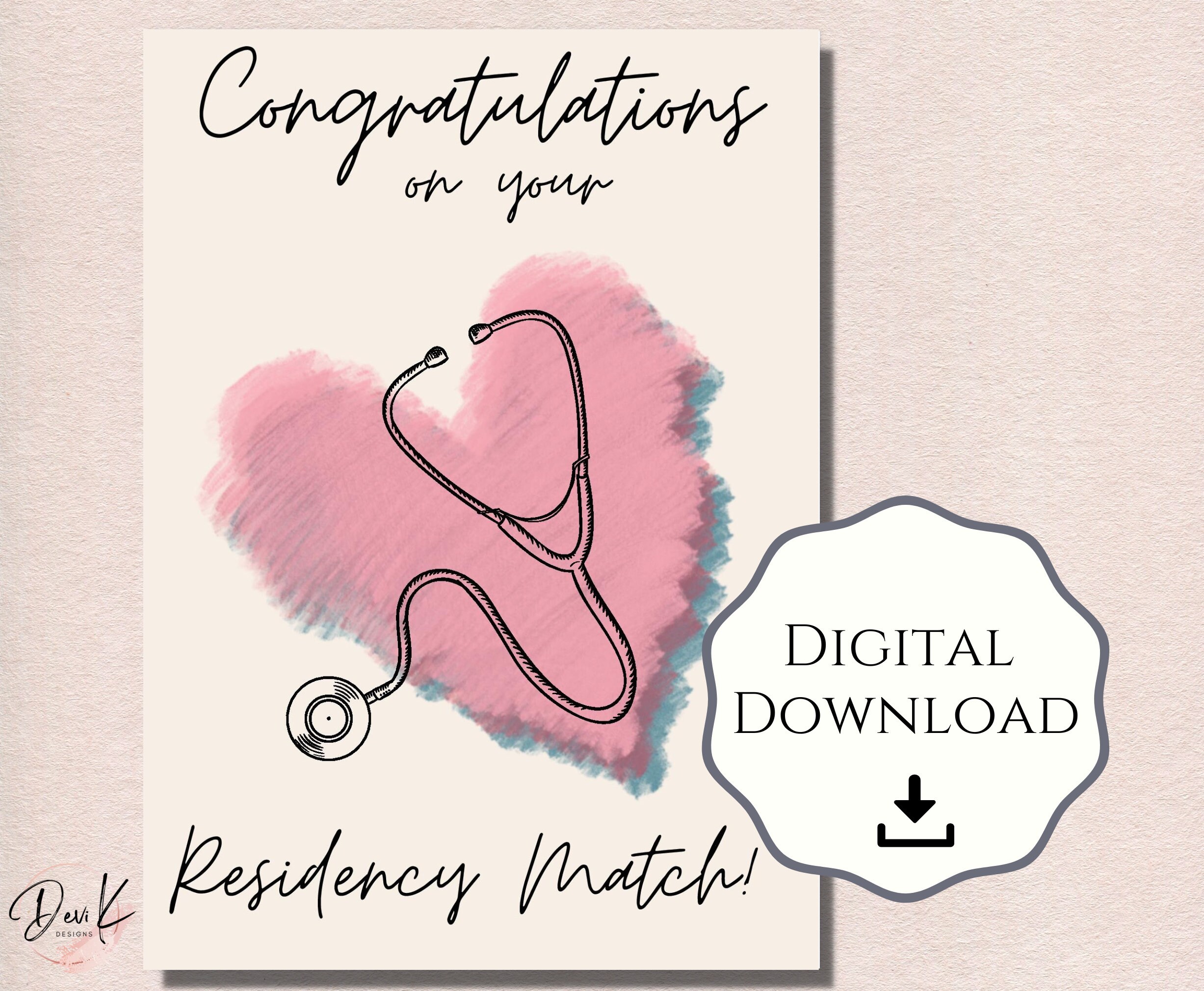 Congratulations on Your Residency Match Card Residency Match - Etsy
