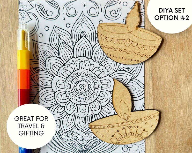 Diwali Magnet Diya Color Kit, Diya Decorating, DIY Kids Crafts, Diwali ...