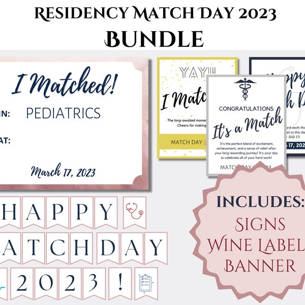Residency Match Day 2023 Signs - Etsy Canada