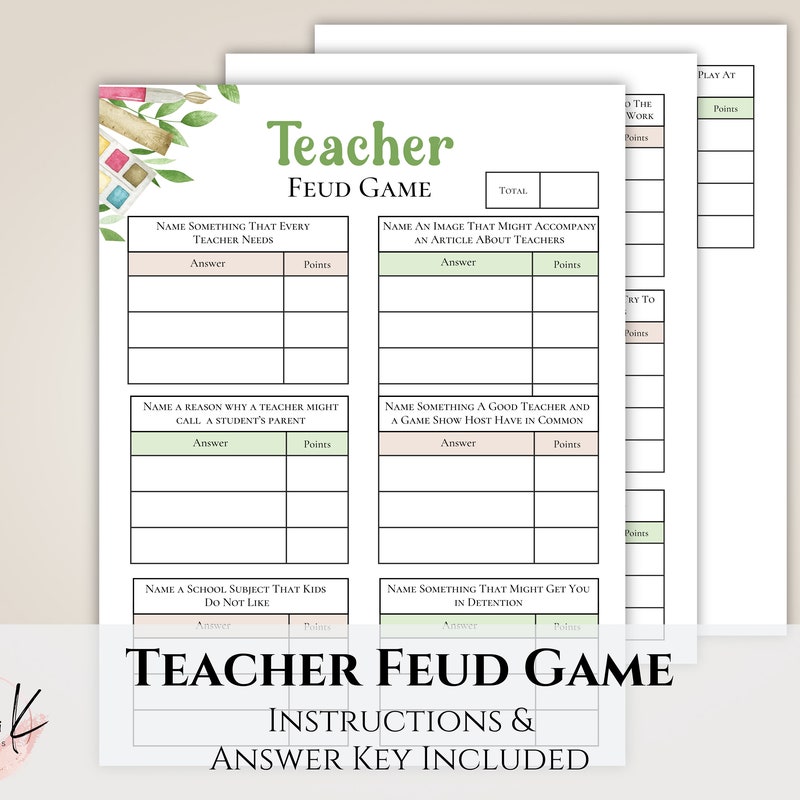 Teacher Trivia Game - Etsy