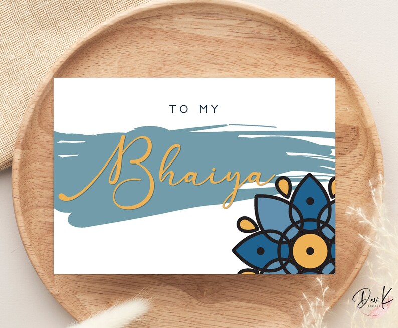 Bhaiya Brother Raksha Bandhan Card Rakhi Card Modern Rakhi - Etsy