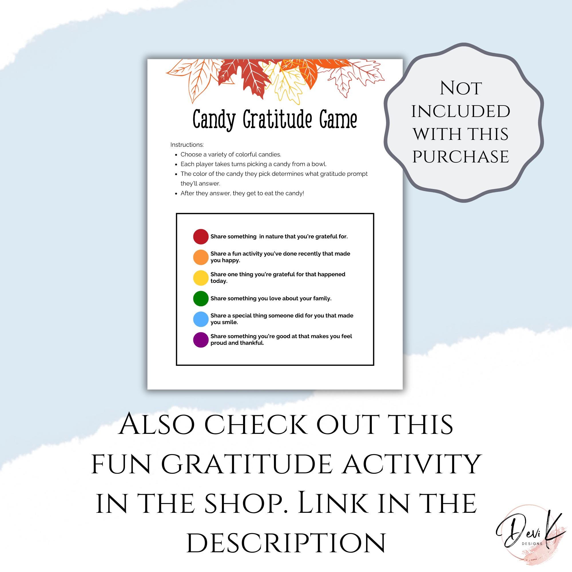 Thanksgiving Gratitude Dice Game Printable, Thanksgiving Game for ...