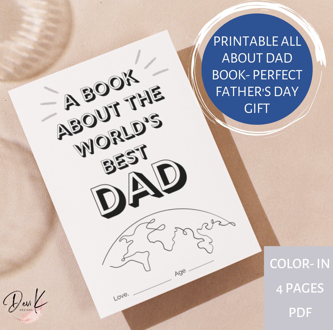 World's Best Dad,all About Dad Printable Book for Father's Day ...