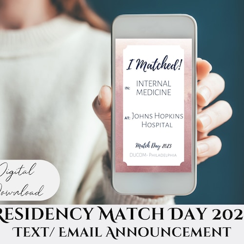 Residency Match Day Printable Banner Digital Download DIY - Etsy