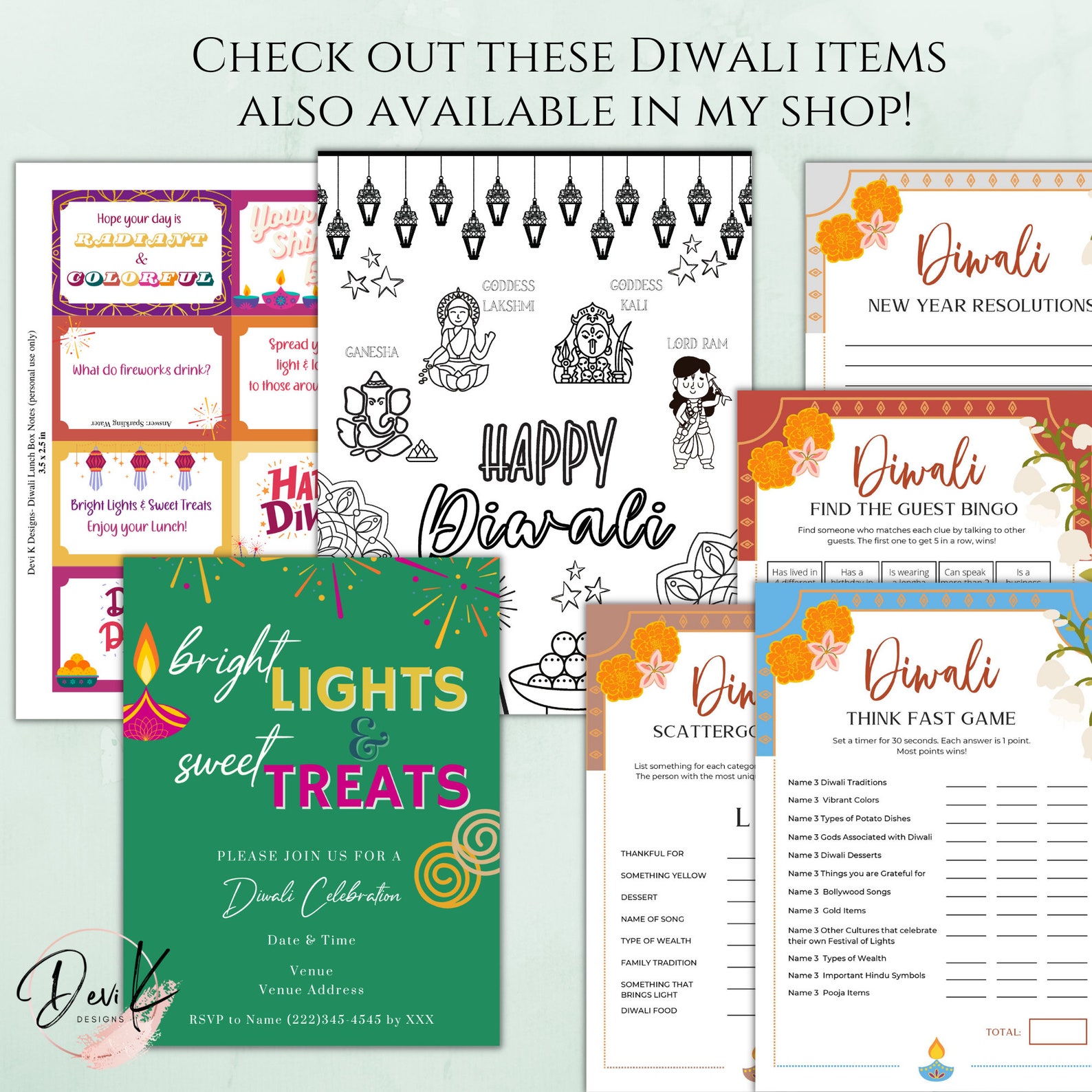 Printable Diwali Kids Bookmarks, Children Activities, Deepavali, Set of ...