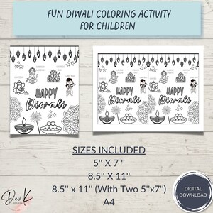 Diwali Coloring Page for Kids, Diwali for Children, Diwali Activity ...