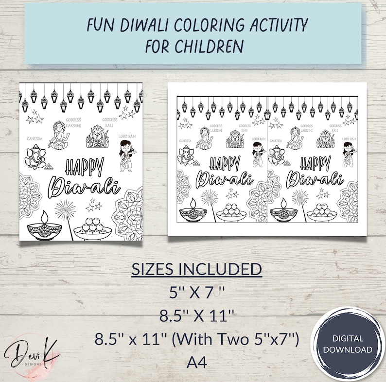 Diwali Coloring Page for Kids, Diwali for Children, Diwali Activity ...