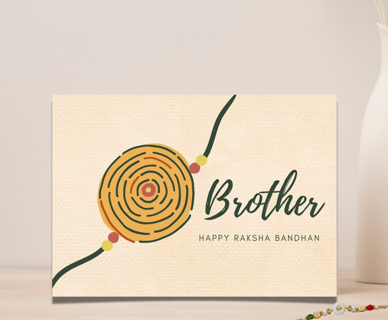 Brother, Raksha Bandhan Card, Rakhi Card, Printable, INSTANT DIGITAL ...