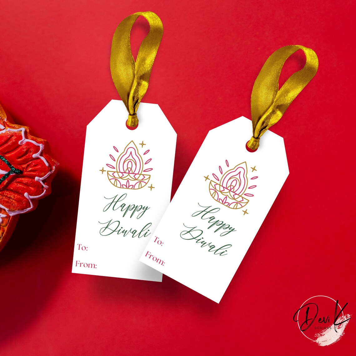 Printable Happy Diwali Gift Tag, Deepavali Gift Tag, Sweets Box Tag ...