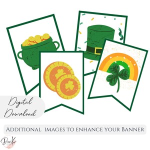 Happy St. Patrick's Day Printable Banner, Bunting Banner, St. Patty's ...