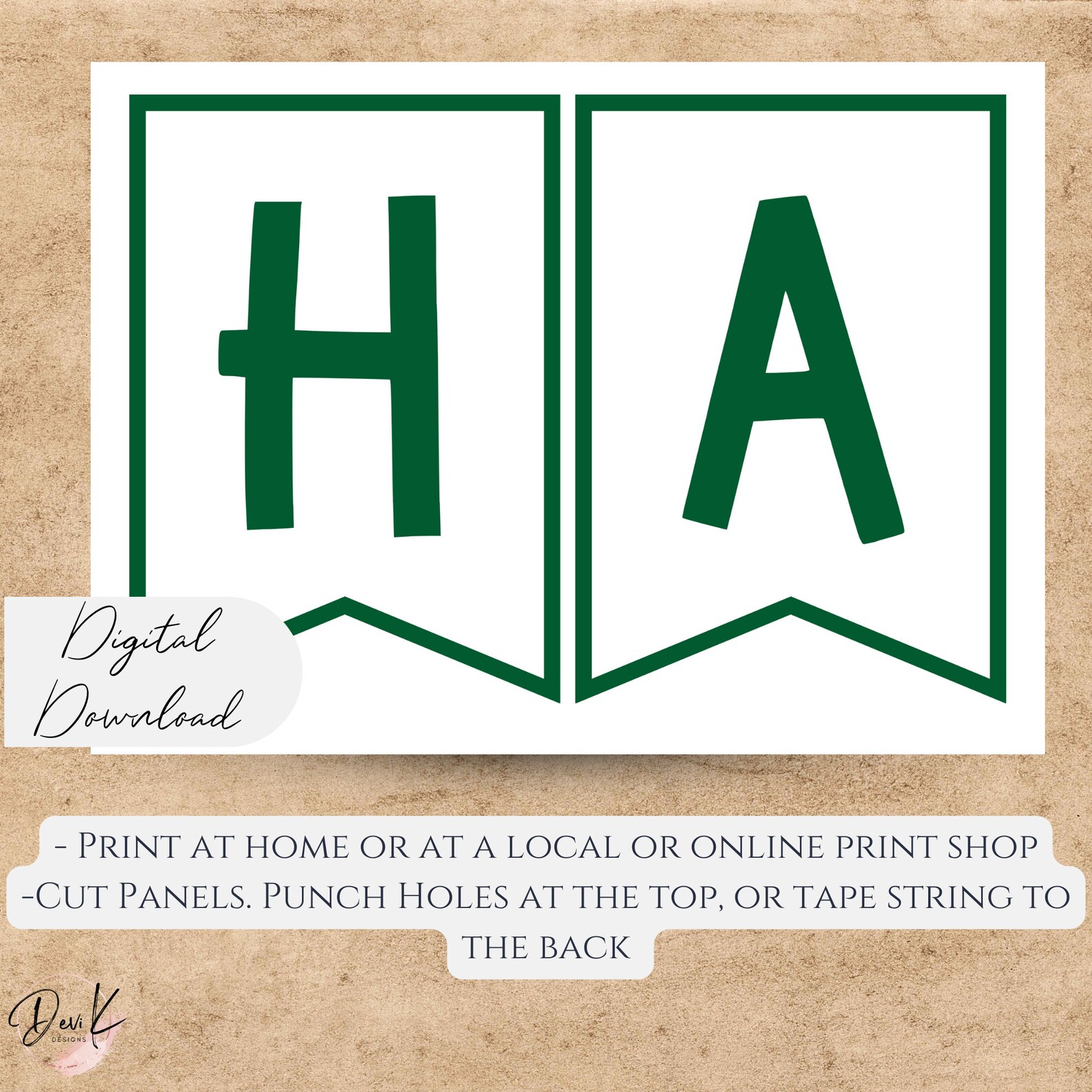 Happy St. Patrick's Day Printable Banner, Bunting Banner, St. Patty's ...