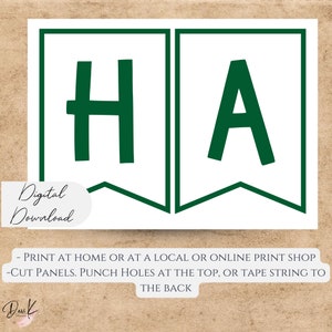 Happy St. Patrick's Day Printable Banner, Bunting Banner, St. Patty's ...