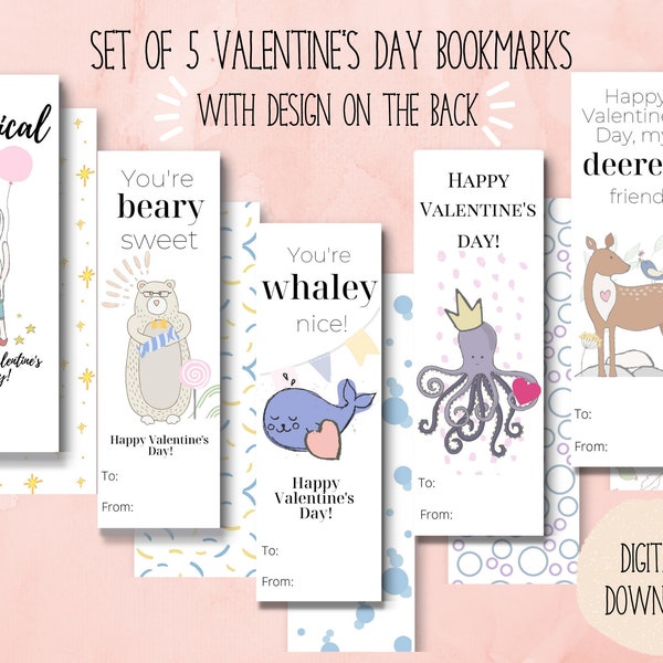 Valentine Bookmark - Etsy