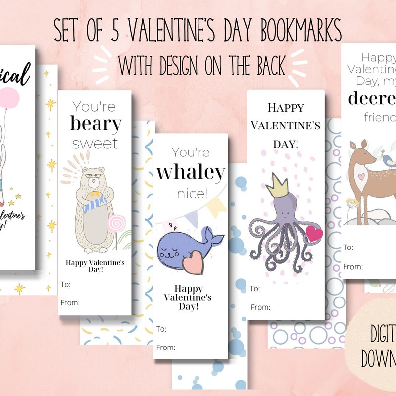 Valentine Bookmark - Etsy