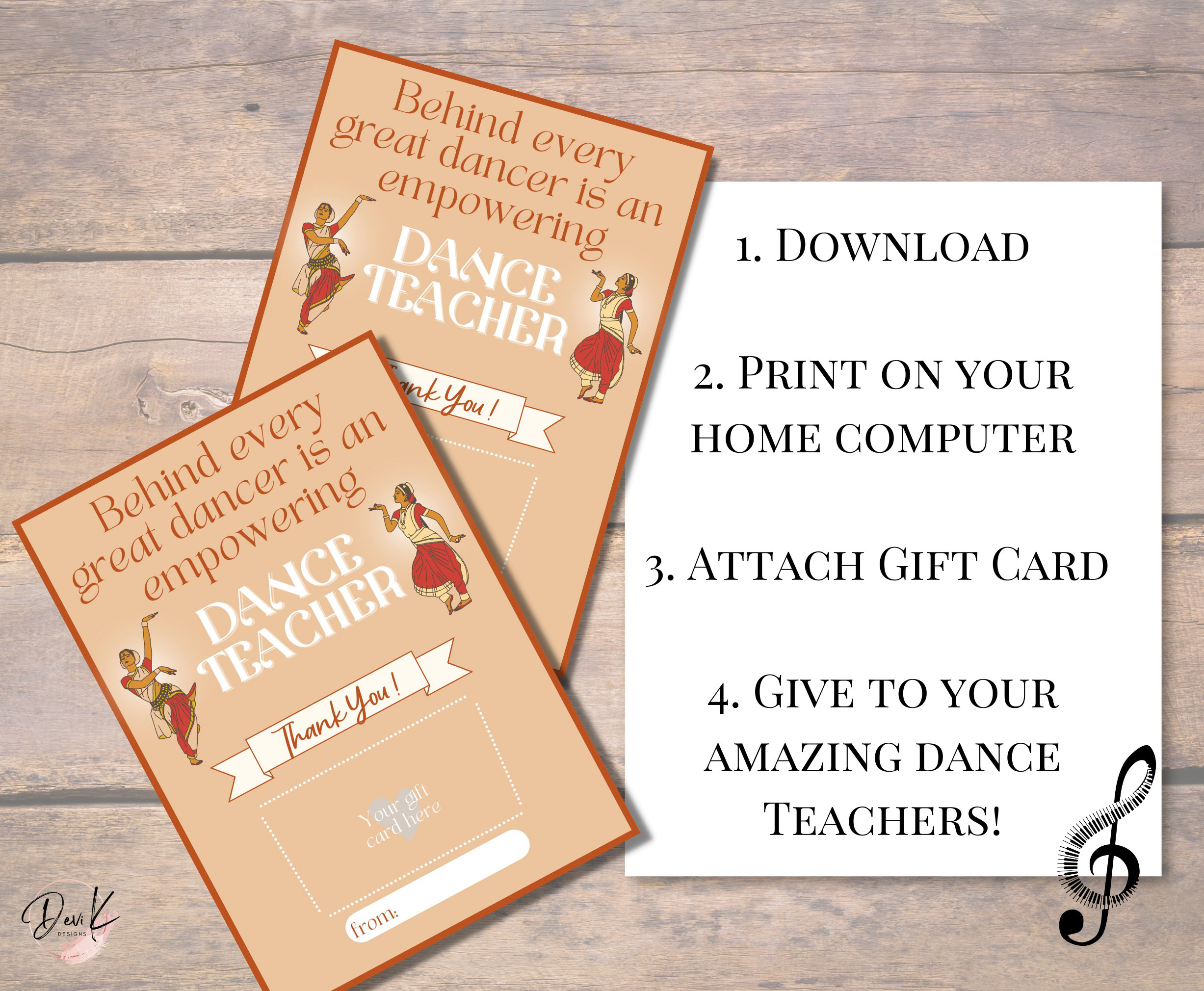 Classical Dance Teacher Gift Card Holder Bharatanatyam - Etsy