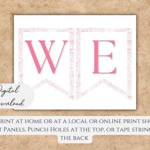 Welcome Home Baby Banner, PRINTABLE Banner, Rose, Pink, Welcome Garland ...