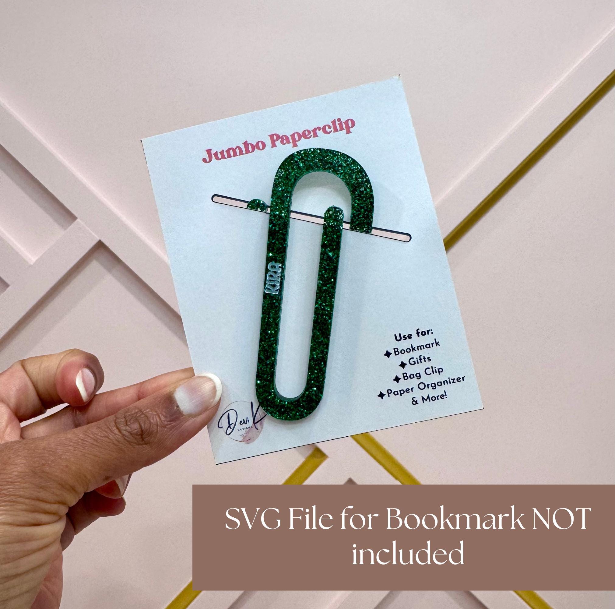 Editable Jumbo Paperclip Display Card: Printable Packaging, Print Then ...
