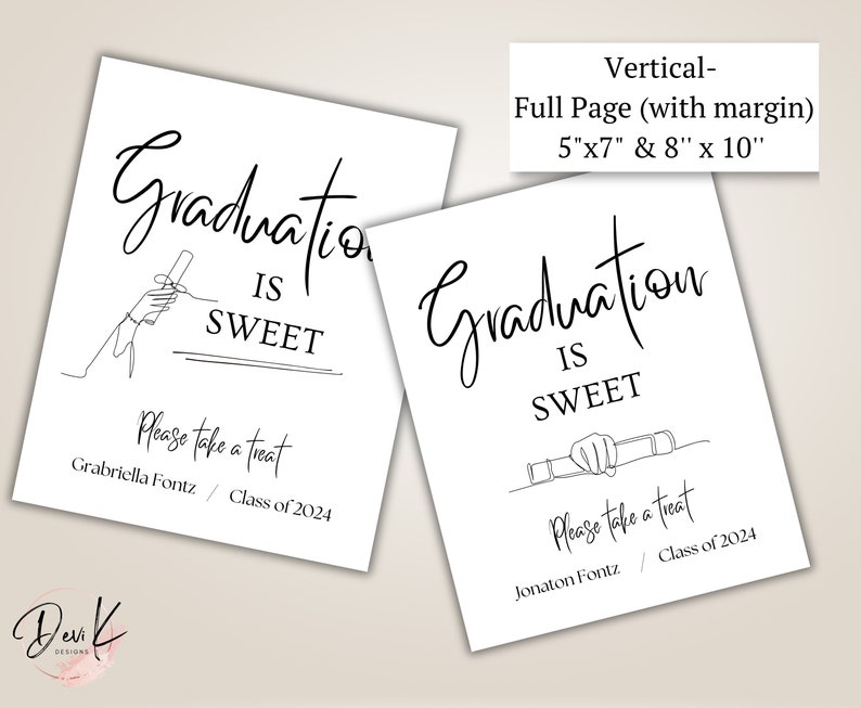 Editable Graduation Dessert Table Sign, Printable Graduation Treat ...