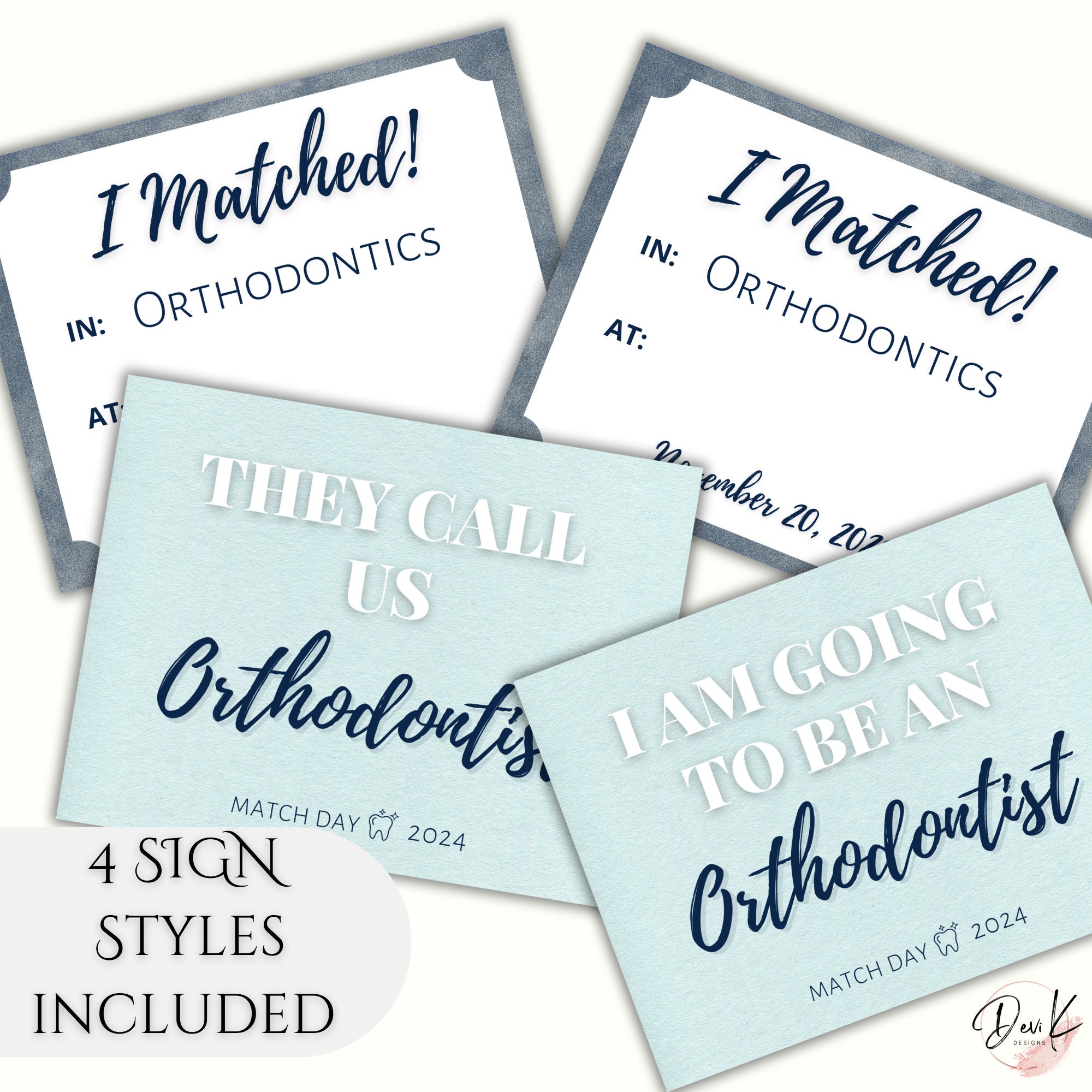 Dental Residency Match Day Printable Signs 2024 i - Etsy