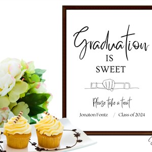 Editable Graduation Dessert Table Sign, Printable Graduation Treat ...